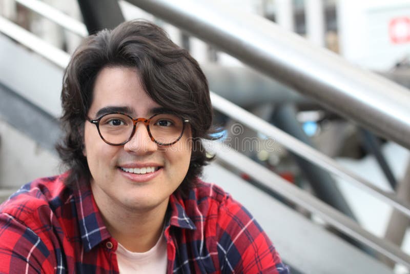 Ethnic Large Build Young Man Smiling Stock Photo - Image of lifestyle ...