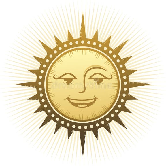 Ethnic laughing sun stock vector. Illustration of celestial - 29597321