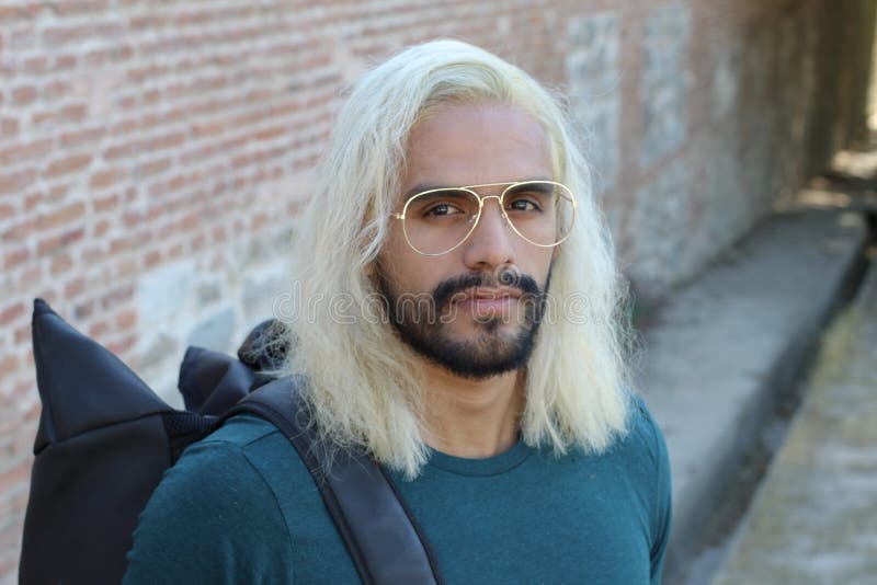 Blonde Ethnic Priest with Long Hair Outdoors Stock Photo - Image of ...