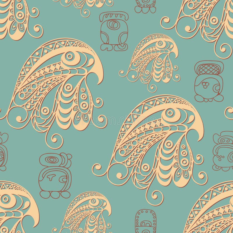 Ethnic Maya Texture with a Totem 3 Stock Vector - Illustration of cover ...