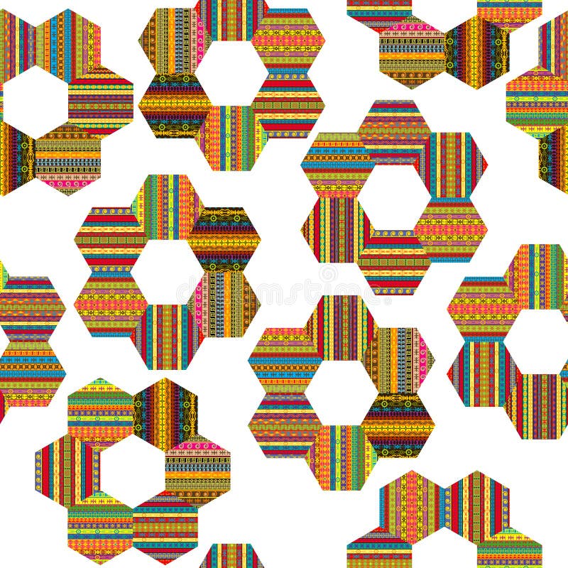 Patchwork Mosaic With African Ethnic Motifs Stock Vector - Illustration of graphic, background ...