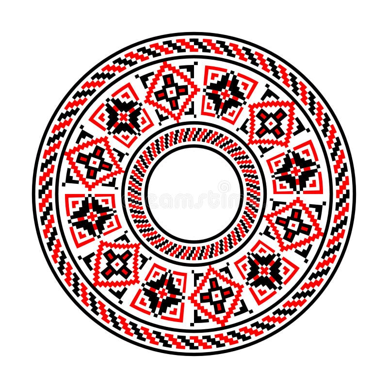 Ethnic Motives. Circular Pattern in Traditional Style. Stock Vector ...
