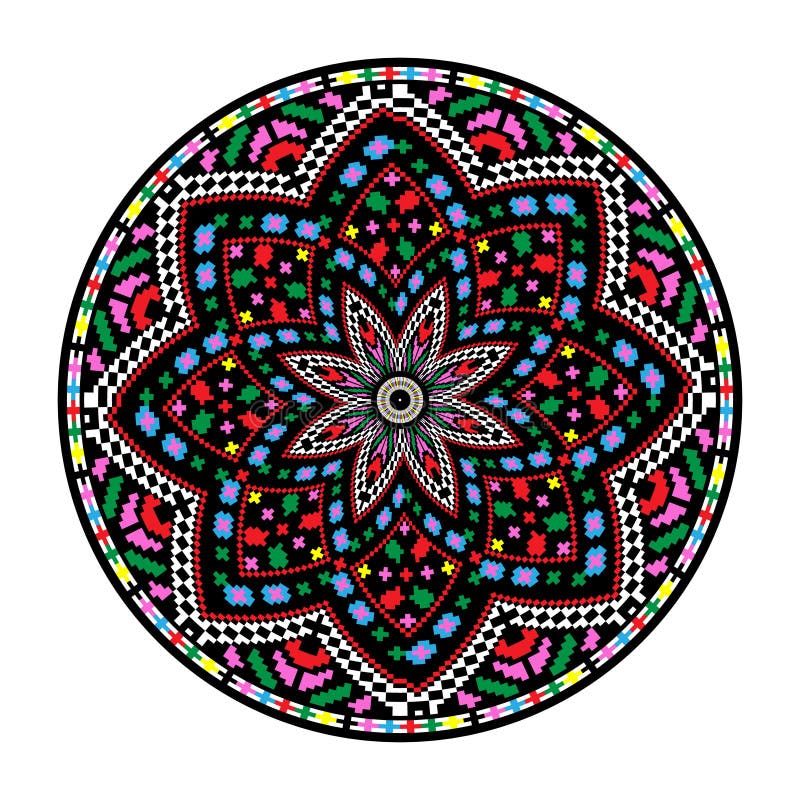 Ethnic Motives. Circular Pattern in Traditional Style. Stock Vector ...