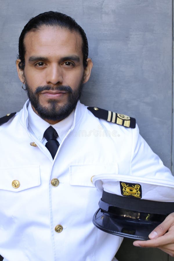 Ethnic Nautical Captain Close Up Stock Photo - Image of eastern ...