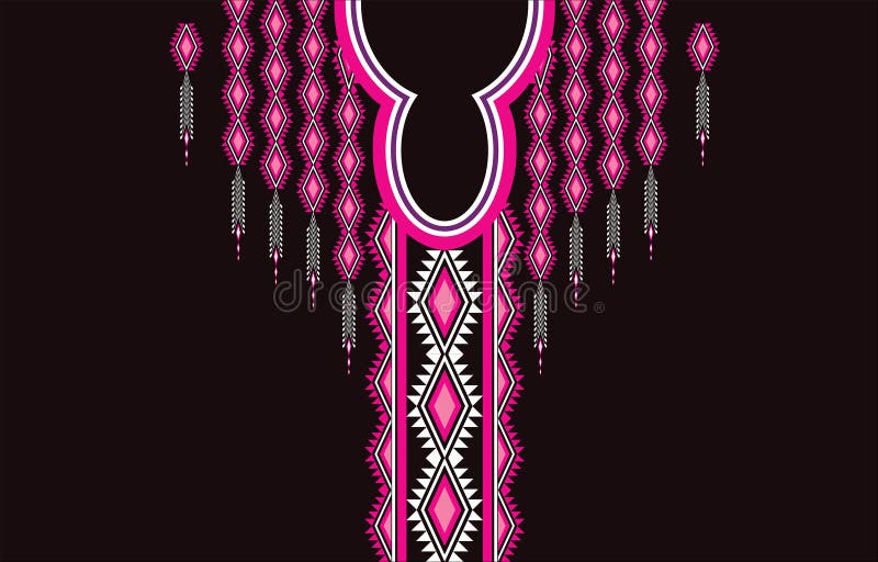 American Collar Pattern Design Stock Illustration - Illustration of ...