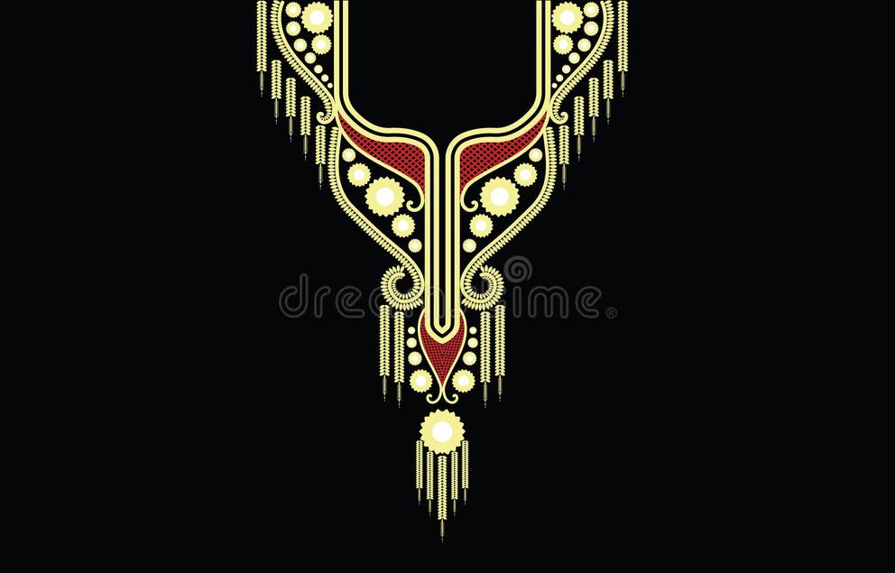 American Collar Pattern Design Stock Illustration - Illustration of ...