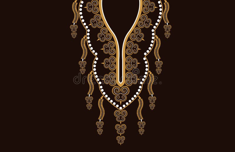 American Collar Pattern Design Stock Illustration - Illustration of ...