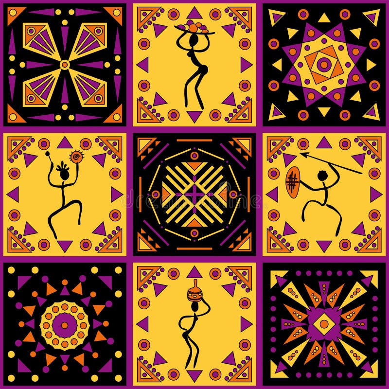 Stylized Figures of Dancing Woman and Man Stock Vector - Illustration ...