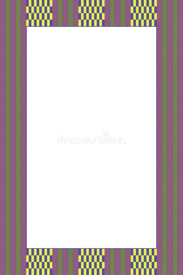 Ethnic Ornamental Frame. African Textile Pattern. Tribal Border Stock ...