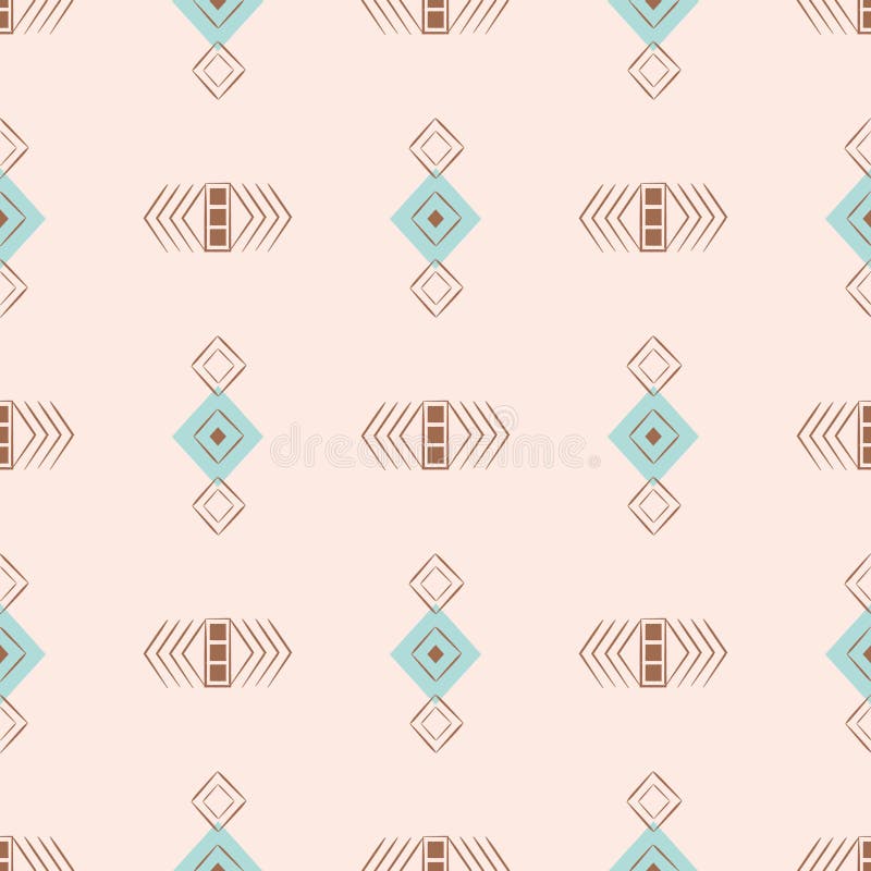 Ethnic Ornamental Seamless Pattern. Simple Native American Tribal ...