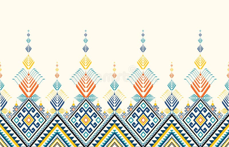 Abstract Ethnic Geometric Seamless Pattern, Vector Illustrator Pattern ...