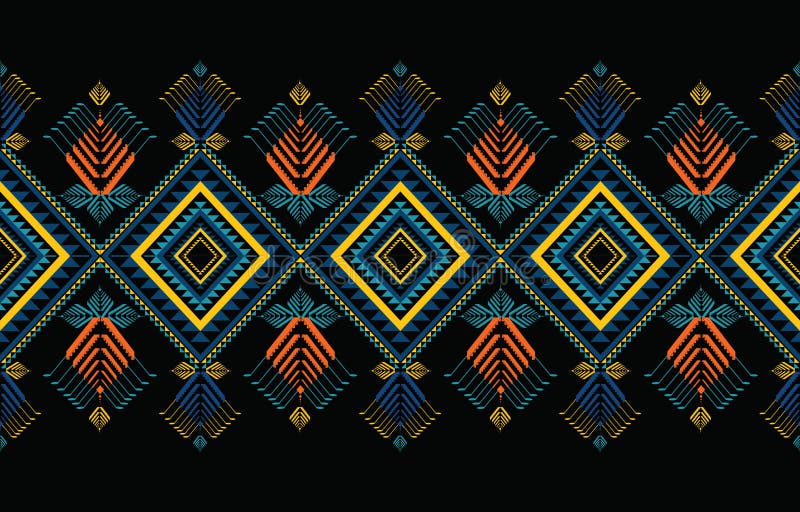 Abstract Ethnic Geometric Seamless Pattern, Vector Illustrator Pattern ...
