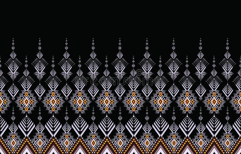 The Dark Tone Geometric Ethnic Pattern. Oriental, Western, Aztec ...