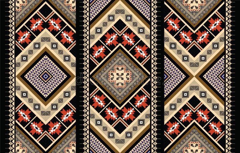 Abstract Ethnic Geometric Seamless Pattern, Vector Illustrator Pattern ...