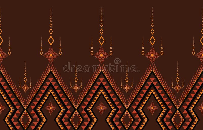 Abstract Ethnic Geometric Pattern, Oriental Western Style. Seamless ...