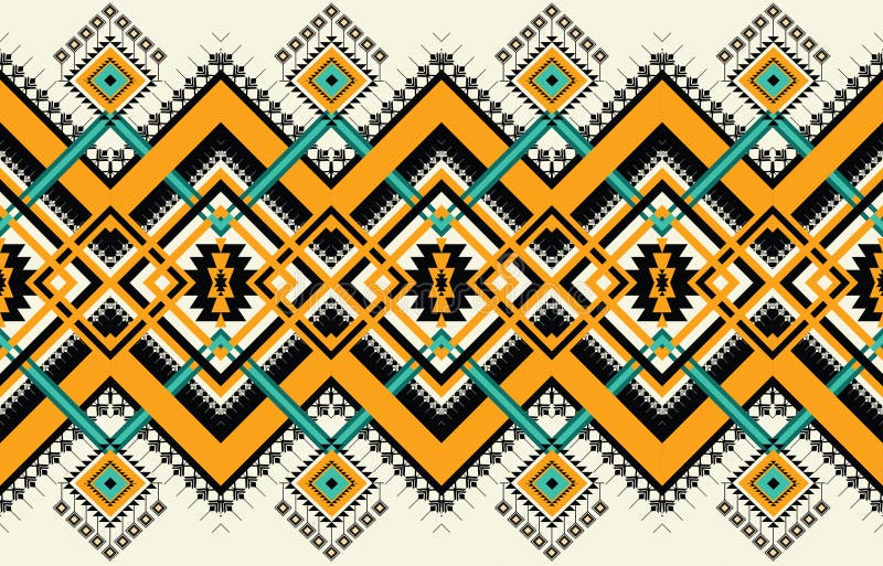 Abstract Ethnic Geometric Pattern, American, Aztec Tribal Motif Style ...