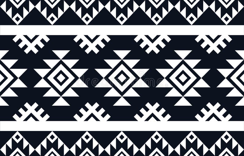 Repeated Ethnic Geometric Border Pattern on Dark Background Stock ...