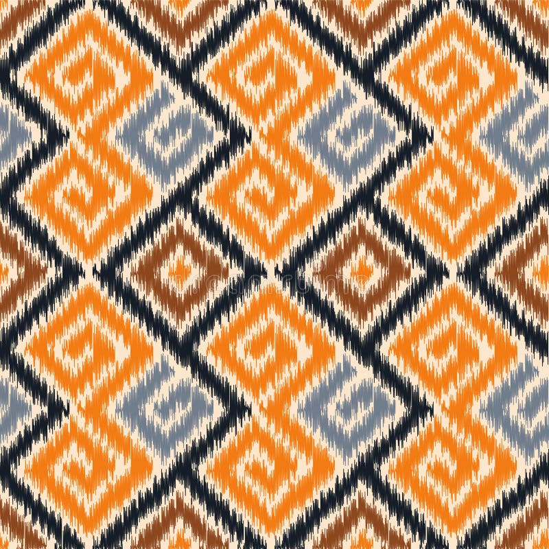 Ethnic Pattern Background with IKAT Styled Design Stock Vector ...