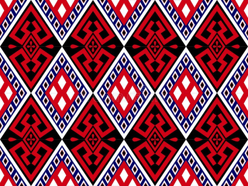 Ethnic Pattern with Stripe Crossing Line. Geometric Ethnic Pattern ...