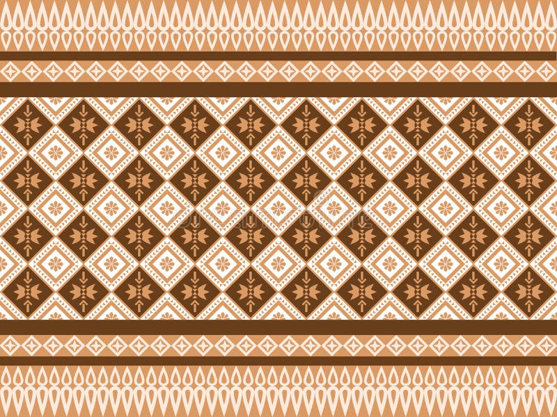 Ethnic Pattern Design for Fabric, Wallpaper, Background in Earth Tone ...