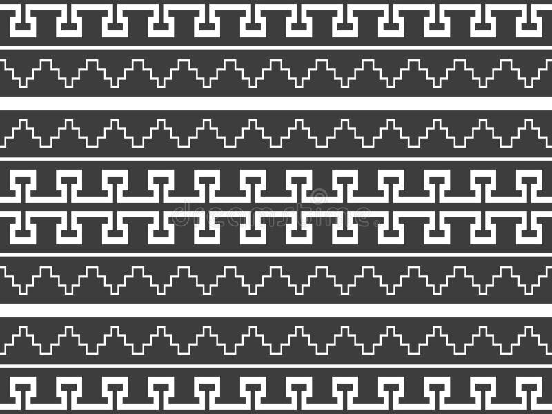 Ethnic Pattern with Line Bar in Black and White Tone. Pattern Design ...