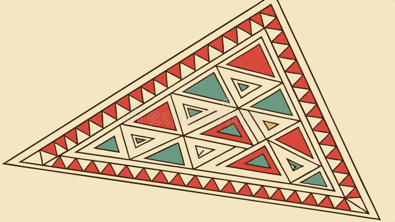 Ethnic Pattern Triangle Design, Tribal Ornament, Decorative Motif ...