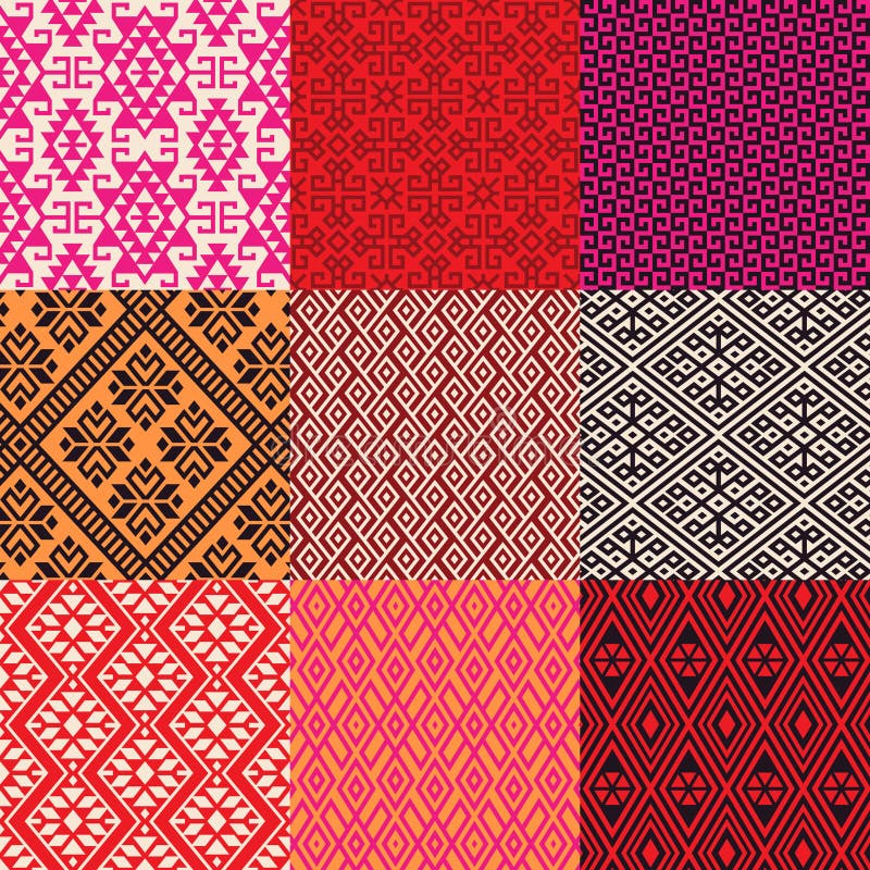 Ethnic Patterns stock vector. Illustration of geometric - 59997533