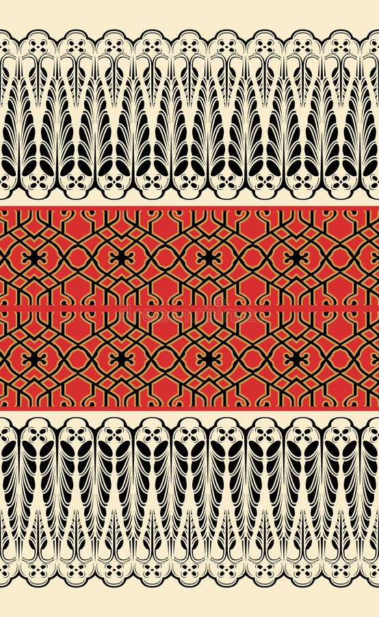 Ethnic Print Fabric Pattern Geometric Seamless Ornament For Ceramics