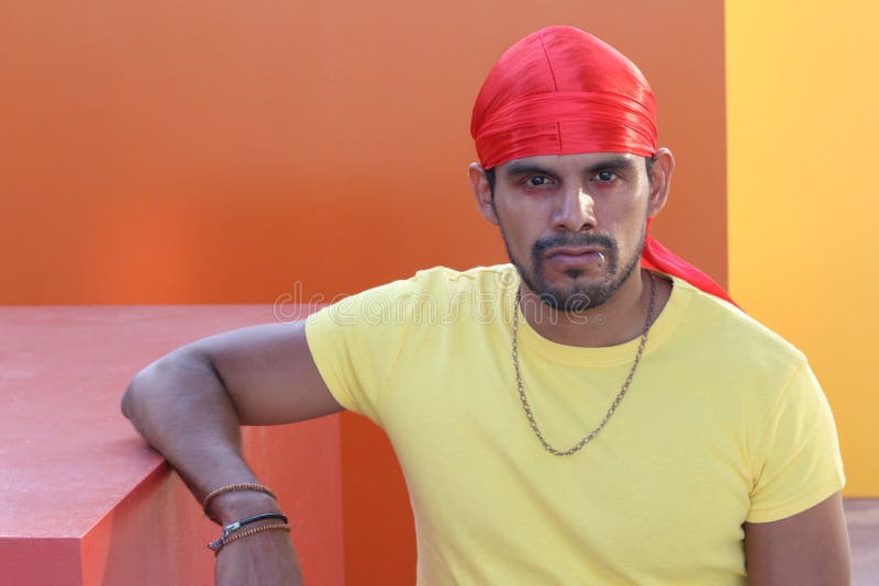 Ethnic Rapper Look at Camera with Swag Stock Photo - Image of abuse ...