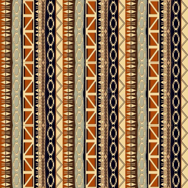 Ethnic Seamless African Pattern Stock Illustration - Illustration of ...