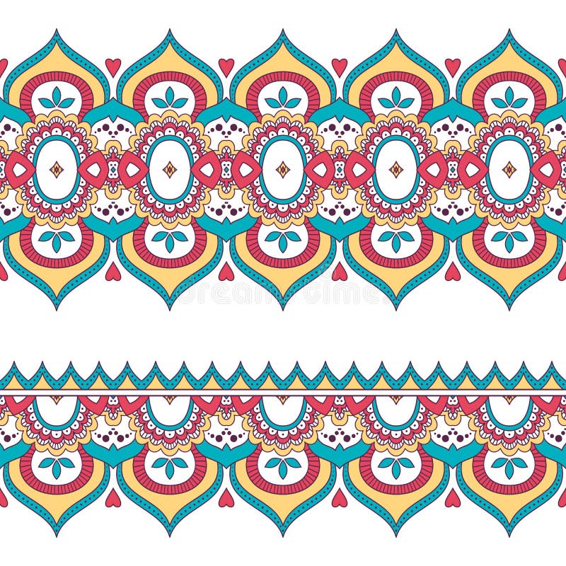 Ethnic seamless border stock vector. Illustration of islam - 112479326