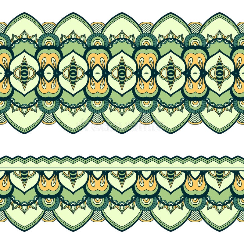 Ethnic seamless border stock vector. Illustration of doodle - 113271449