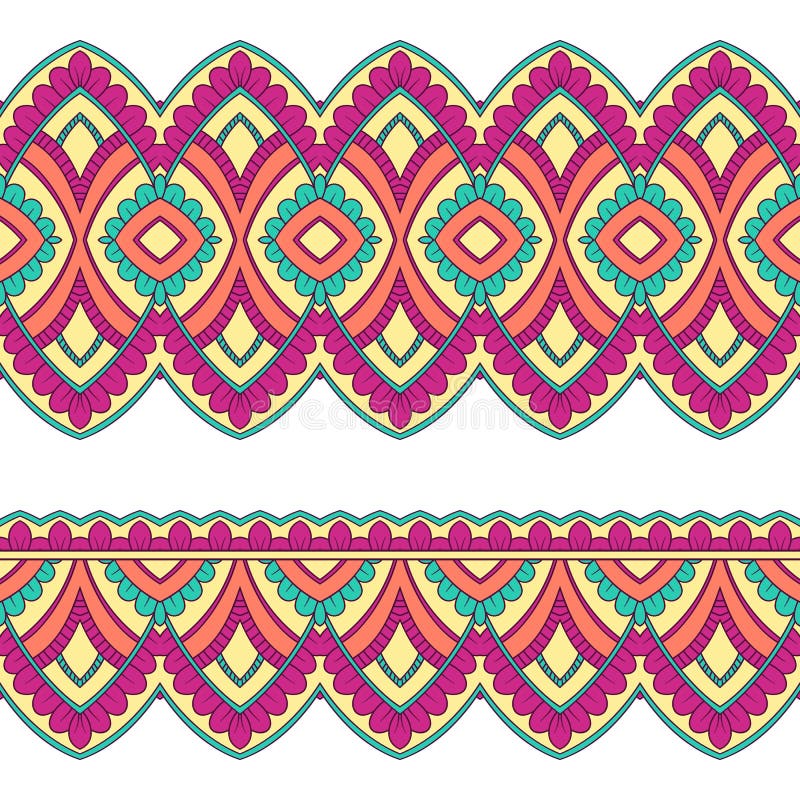 Ethnic seamless border stock vector. Illustration of decorative - 115299350