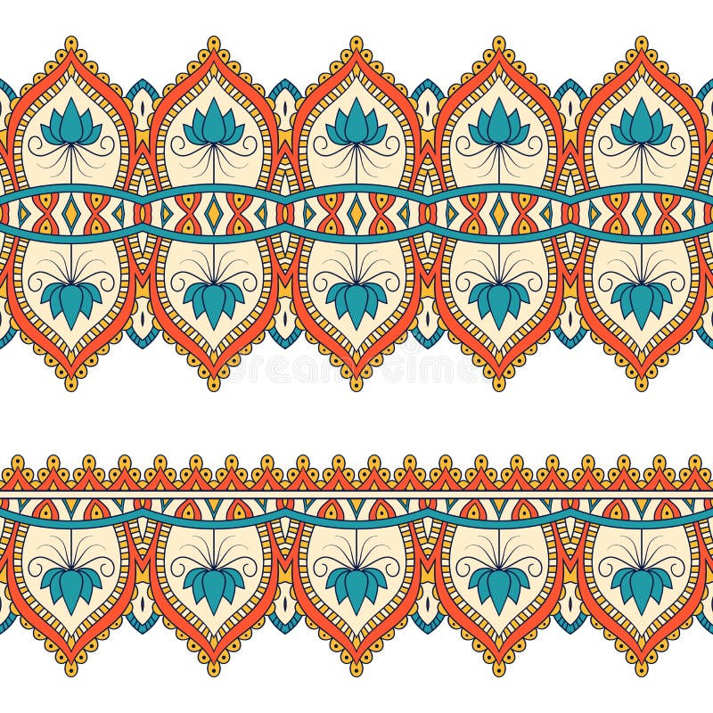 Ethnic seamless border stock vector. Illustration of east - 116046825