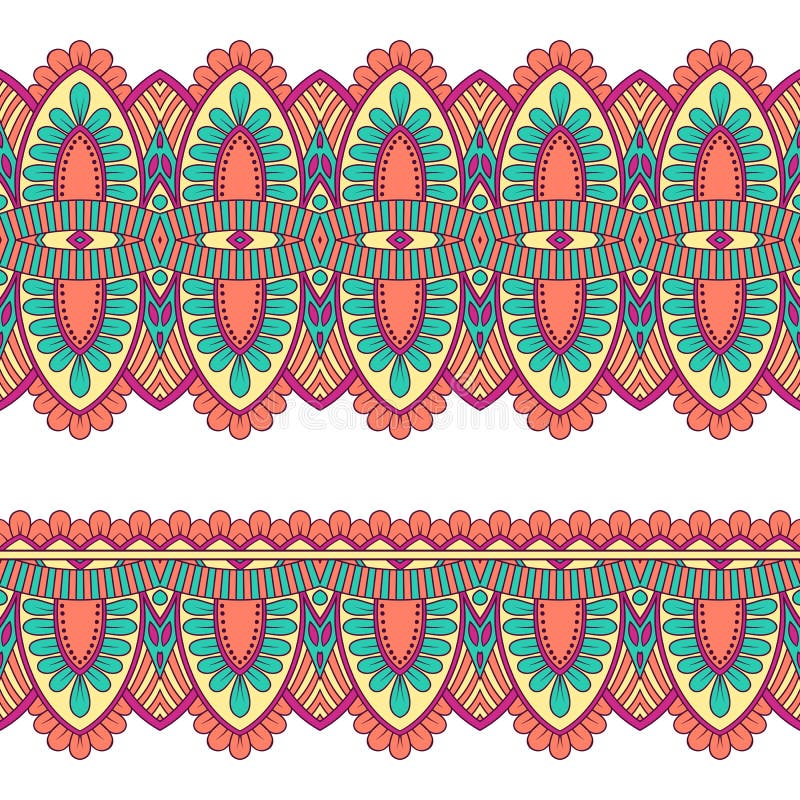 Ethnic seamless border stock vector. Illustration of card - 116957039