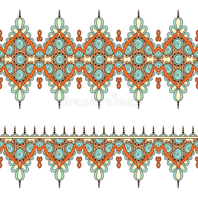 Ethnic seamless border stock vector. Illustration of handmade - 118231302