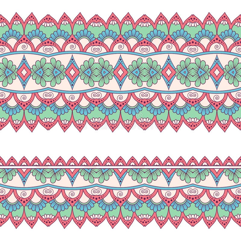 Ethnic seamless border stock vector. Illustration of border - 119370933