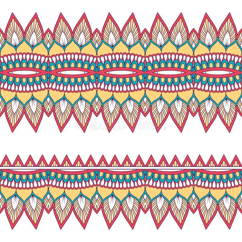 Ethnic seamless border stock vector. Illustration of asian - 119578692