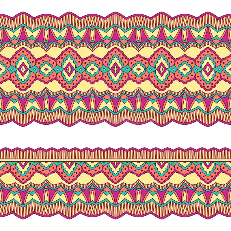 Ethnic seamless border stock vector. Illustration of bohemian - 119997351