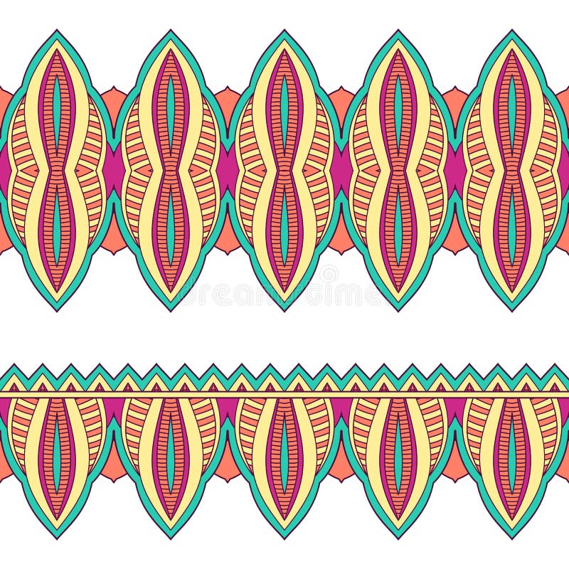 Ethnic seamless border stock vector. Illustration of ethnic - 120479305