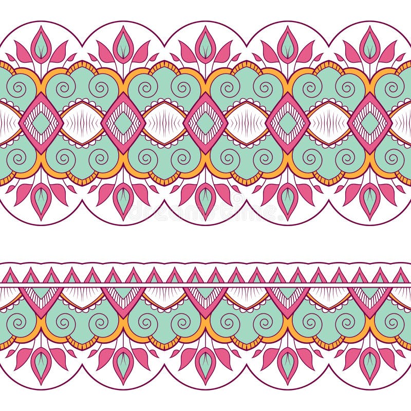 Ethnic seamless border stock vector. Illustration of elegant - 117210446