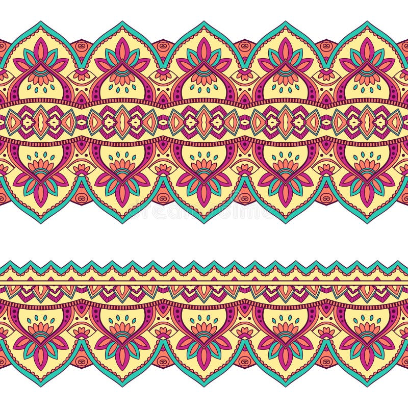 Ethnic seamless border stock vector. Illustration of folkloric - 113714965