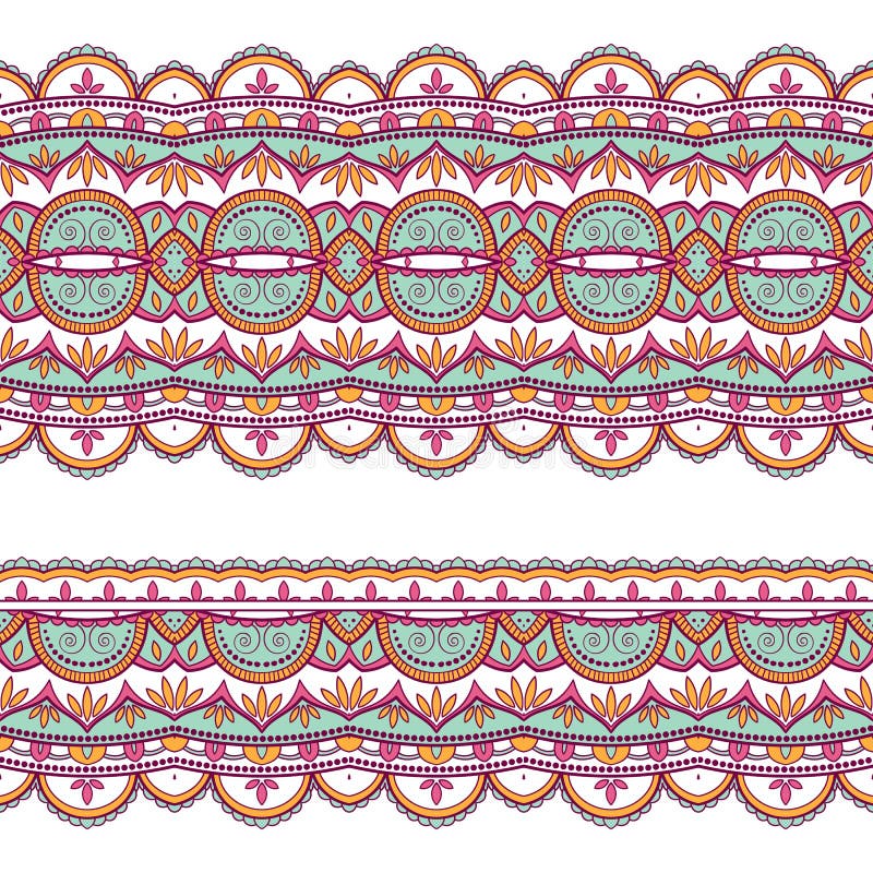 Ethnic seamless border stock vector. Illustration of greeting - 114055460