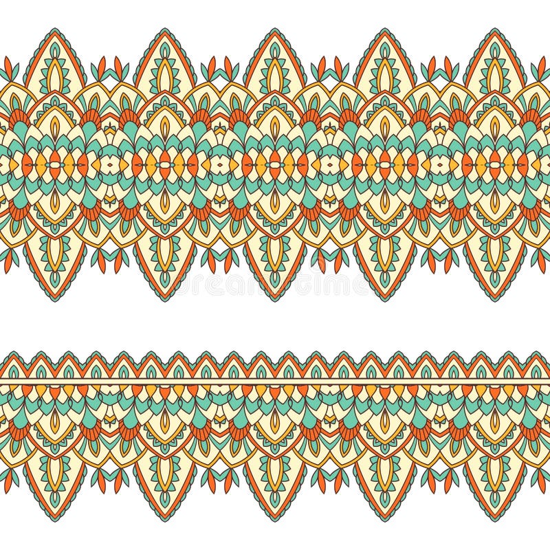 Ethnic seamless border stock vector. Illustration of geometric - 115106837