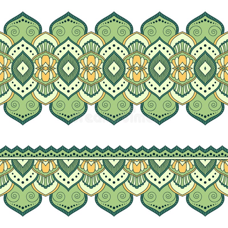 Ethnic seamless border stock vector. Illustration of layout - 115630949