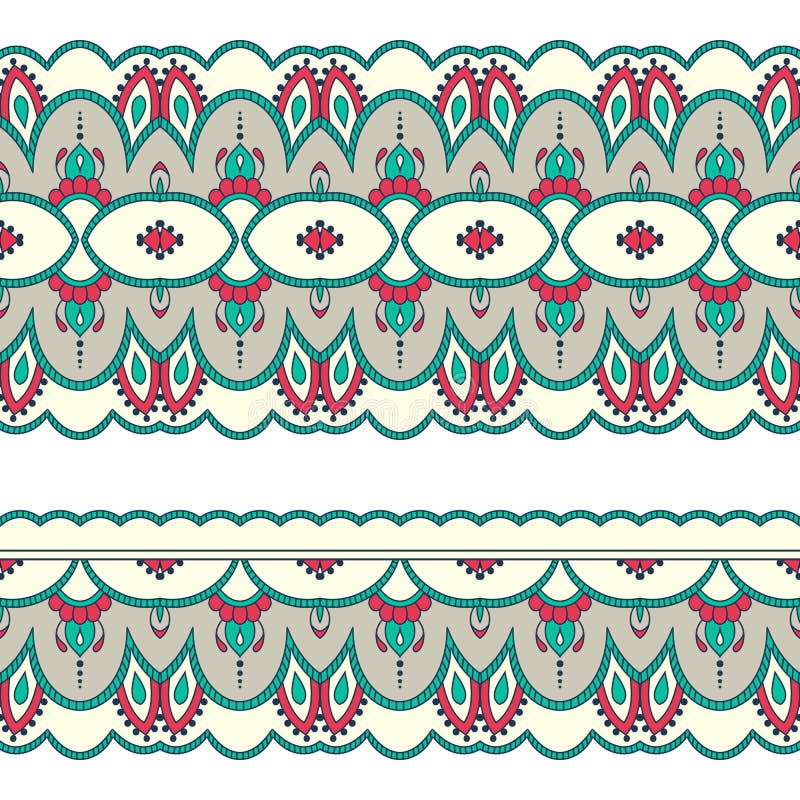 Ethnic seamless border stock vector. Illustration of drawing - 121941221