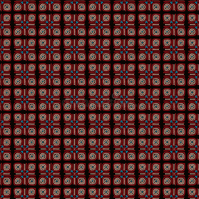 Ethnic Seamless Pattern Background in Brown and Red Colors Stock Vector ...