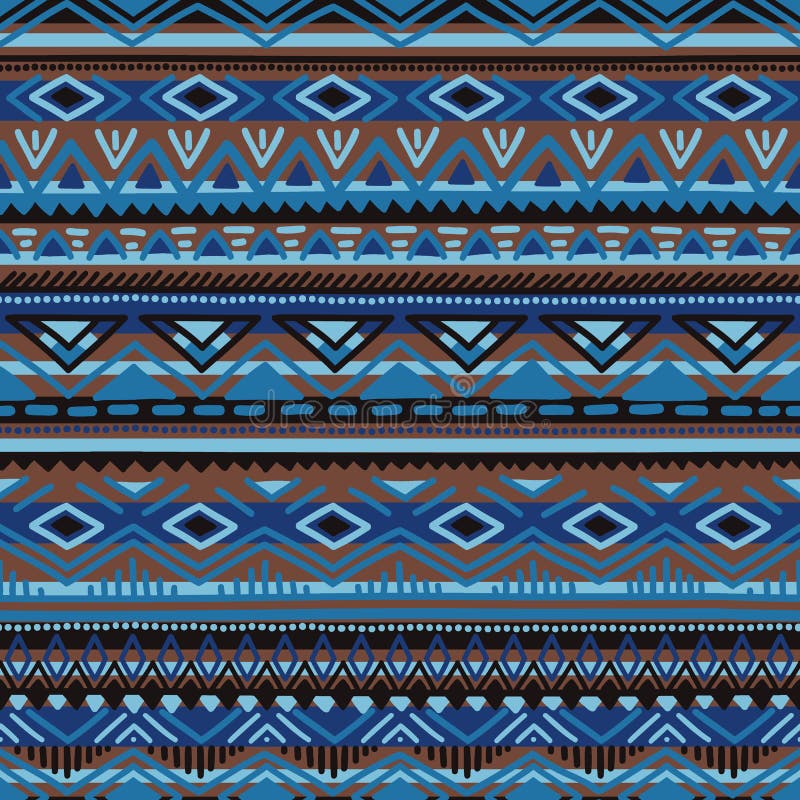 Ethnic seamless pattern. stock vector. Illustration of drawn - 62483610