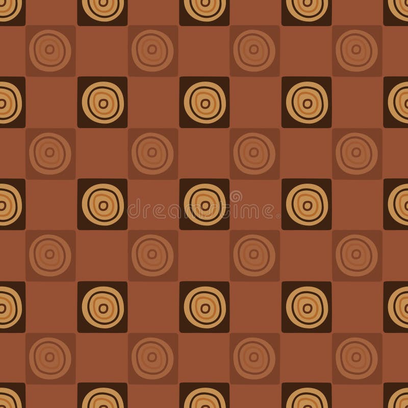 Ethnic Seamless Pattern with Geometric Tribal Style Elements in Brown ...