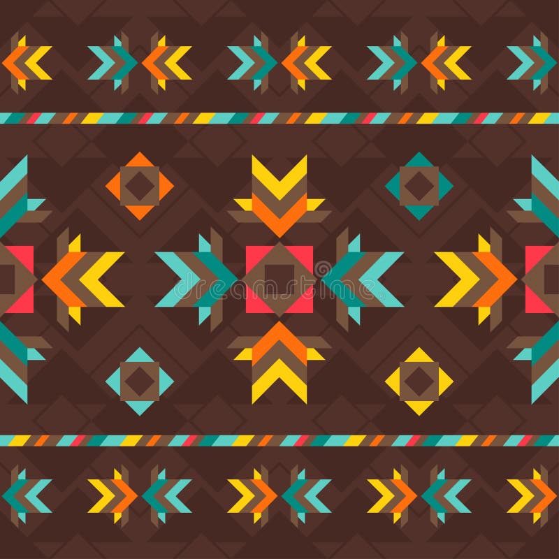 Ethnic Seamless Pattern in Native Style Stock Vector - Illustration of ...